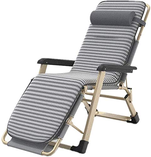 XZGDEN Lightweight Folding Deck Chair Folding Sun Loungers with Pad, Leisure Home Balcony Sofa Folding Chair Load 150 Kg 178x66x40cm Sun Lounger Garden Chairs (Color : As Shown, Size : 178x66x40cm)