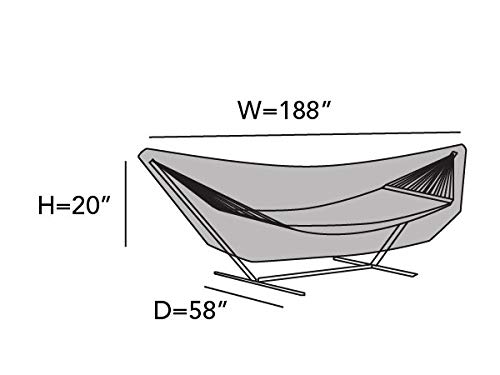 Covermates Hammock Cover - Weather Resistant Polyester, Double Stitched Seams, Securing Buckle Strap, Seating and Chair Covers-Khaki