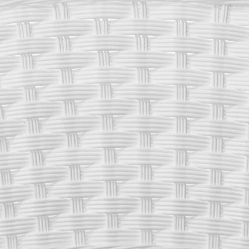 Jeco Wicker Chair with Red Cushion, Set of 2, White/W00206-
