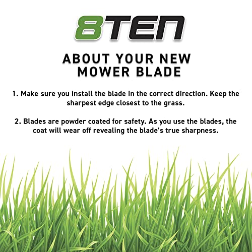 8TEN LawnRAZOR Mower Blade Set for Cub Cadet MTD Troy Bilt LTX1040 RZT-L42 942-04308-X 42-inch Deck (Heavy Duty Toothed Mulching)