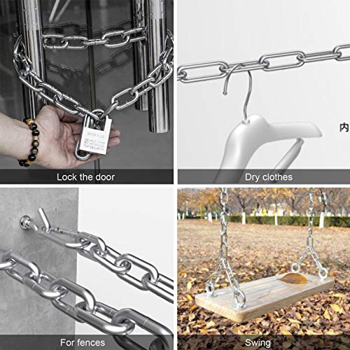 FANKUTOYS Hanging Swing Chair Chain Kit, 2 Set Stainless Steel Hardware Heavy Duty Porch Swing Hammock Chain Kit Hanging Hooks for Hammock, Rope, Tire, Tree Swings