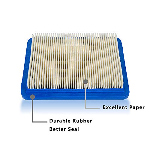 HEYZLASS 2 Pack Air Filter + Pre Filter, Compatible with Briggs Stratton 491588s 491588 399959, Replace Lawn Mower Flat OEM Air Cleaner Cartridge