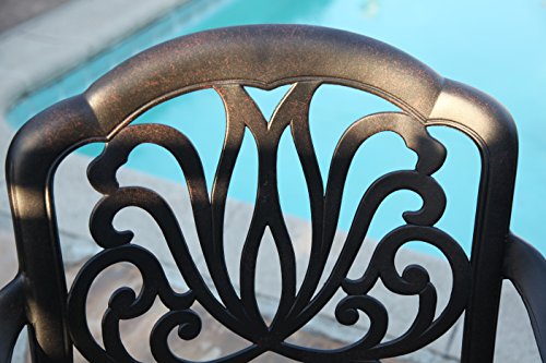 GrandPatioFurniture.com 2 CBM Elisabeth Collection 2 Cast Aluminum Swivel Rockers with 2 Cushions