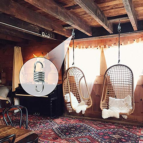4" Heavy Duty Hammock Chair Spring Porch Swings Spring,CEKER Steel 700lb Capacity Punch Bag Spring Suspension Hooks for Hanging Chair and Swing,Heavy Bag 2Packs