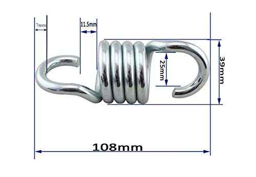 4" Heavy Duty Hammock Chair Spring Porch Swings Spring,CEKER Steel 700lb Capacity Punch Bag Spring Suspension Hooks for Hanging Chair and Swing,Heavy Bag 2Packs