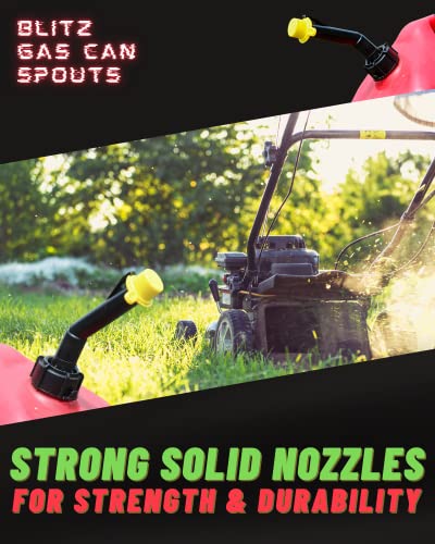 Gas Can Spout Replacement 5 Gal (4 Pack) Gas Can Nozzle For Blitz Old Style Gas Cans, Includes Nozzles, Caps and Vent Caps