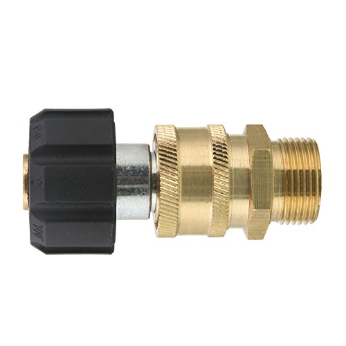 Tool Daily Pressure Washer Adapter Set, Quick Connect Kit, Metric M22 15mm Female to M22 Male Fitting, 5000 PSI