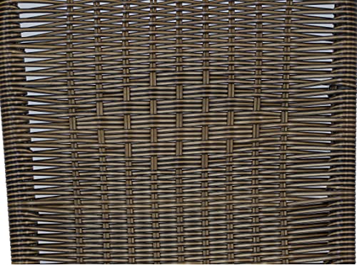 BTEXPERT Brown Indoor Outdoor 3-Set of Three Restaurant Rattan Stack Chairs, Set of 3