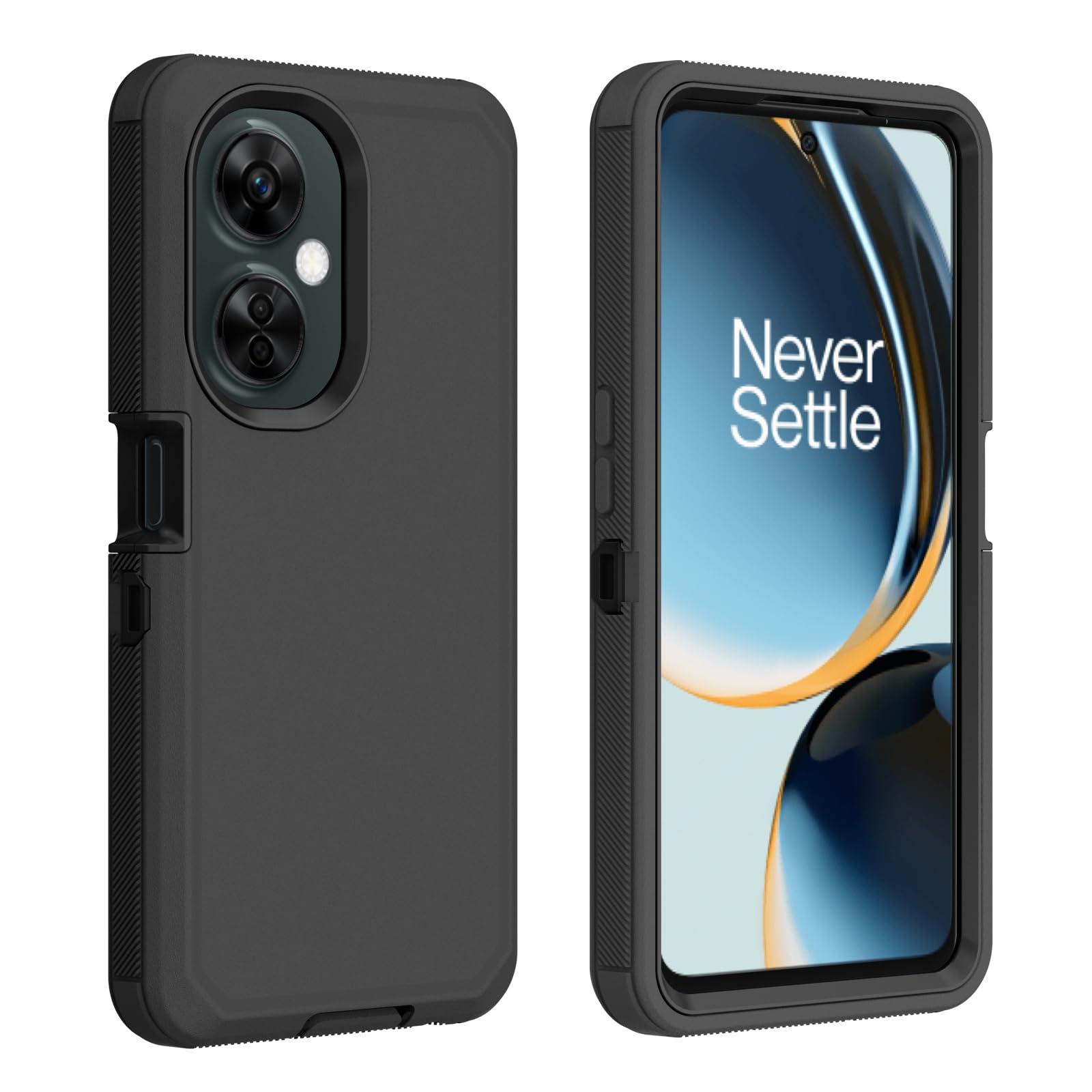 AZSXLG for Oneplus Nord N30 5G Case, Defender Case Heavy Duty Shockproof Dustproof 3 in 1 Rugged Protective Phone Cover for Oneplus Nord N30/ CE 3 Lite 5G (Black, N30)