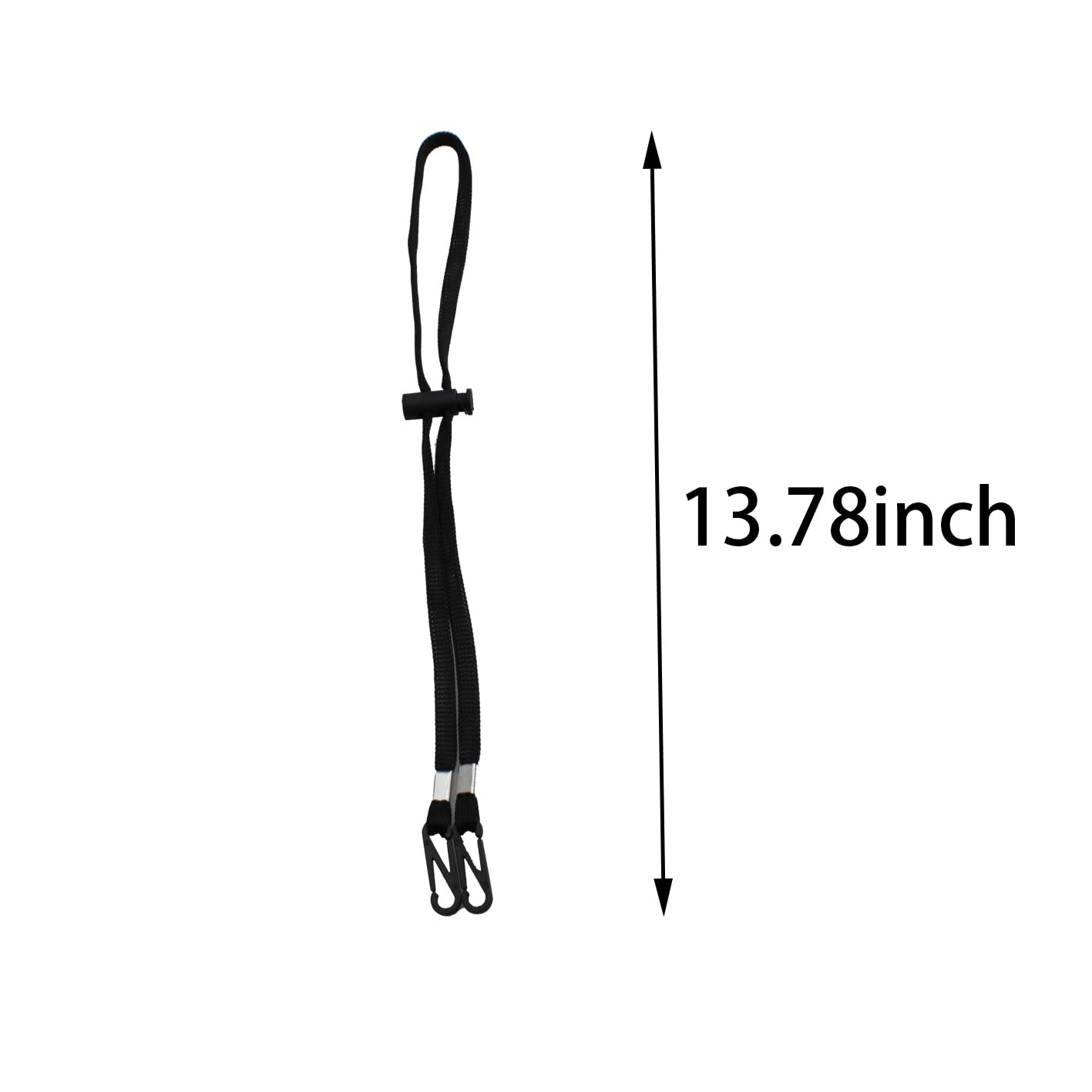 TAODAN 5PCS Adjustable Hat Strap Clips Black Windproof Strap Clips Cap Hat Chin Cord for Golf, Fishing, Boating