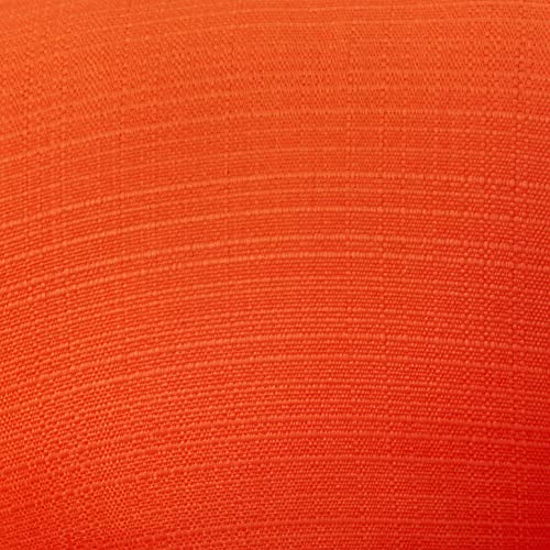 Pillow Perfect Pompeii Solid Indoor/Outdoor Wicker Patio Seat Cushion Reversible, Weather and Fade Resistant, Round Corner - 19" x 19", Orange, 2 Count