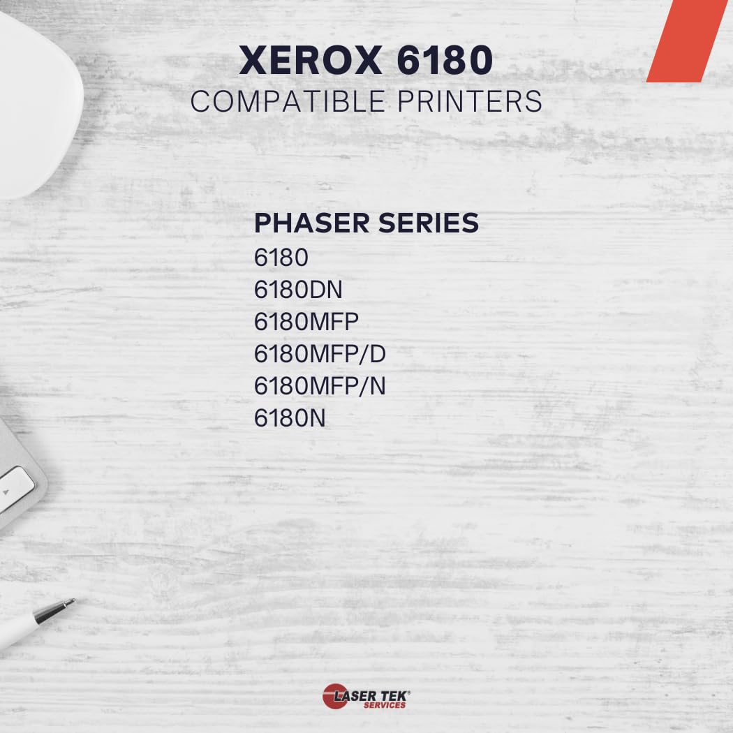 Laser Tek Services Compatible Xerox 6180 113R00726 Toner Refill Kit Replacement for Xerox Phaser 6180 6180N 6180DN Printers (Black, 1 Pack)- 8,000 Pages
