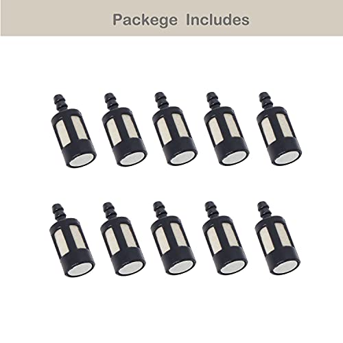 Podoy Fuel Filter for Compatible with Stihl Poulan Husqvarna Zama ZF-1 ZF1 Chainsaw Trimmer Fits 1/8" ID Fuel Line(Pack of 10)