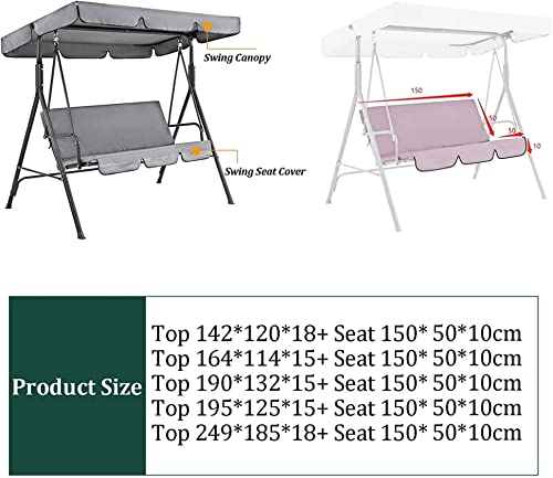Universal Replacement Canopy for Garden Swing Chair,Swing Chair Cover Outdoor Waterproof Swing Cover Replacement for Garden Swing Hammock Outdoor