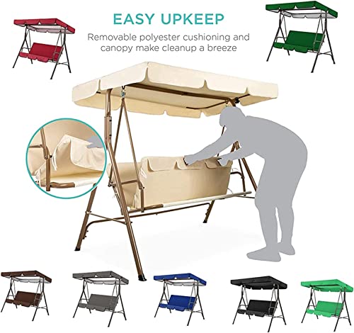 Universal Replacement Canopy for Garden Swing Chair,Swing Chair Cover Outdoor Waterproof Swing Cover Replacement for Garden Swing Hammock Outdoor