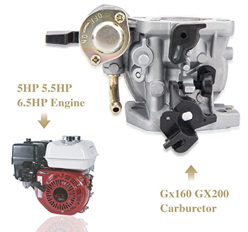 Gx160 Carburetor GX200 Carb Compatible with Honda GX120 GX160 GX200 5.5HP 6.5 HP Small Engine GX160 Carb Replace Part 16100-ZH8-W61