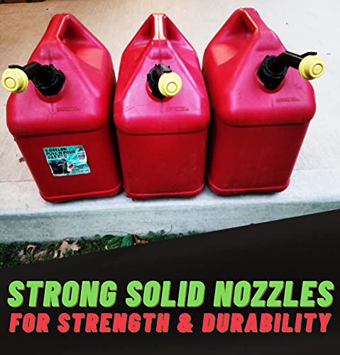 KP KOOL PRODUCTS 10 Pack Replacement Yellow SPOUT CAPS Top Hat - blitz gas can spout replacement - Fit 900302 900092 900094 Aftermarket Gas can nozzle - 5 gallon gas can spout (Spout not included)
