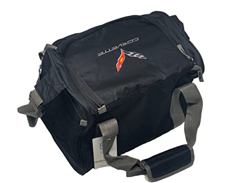 C7 Corvette Embroidered Cooler Bag (Black) - 12 Can Soft Travel Ice Chest 2014-2019 Corvettes