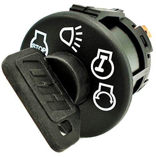 HD Switch Starter Ignition Switch Replaces John Deere L100 L105 L107 L110 L111 L118 L120 L130 Mowers Includes 1 Umbrella & 1 Steel Key & Free Carabiner