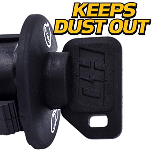 HD Switch Starter Ignition Switch Replaces John Deere L100 L105 L107 L110 L111 L118 L120 L130 Mowers Includes 1 Umbrella & 1 Steel Key & Free Carabiner
