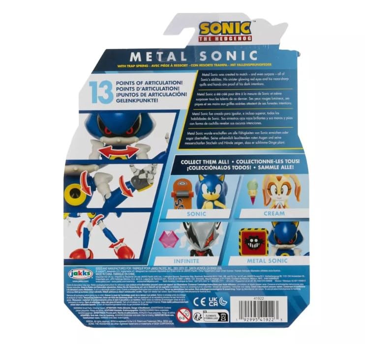 Sonic The Hedgehog 4" Articulated Action Figure Collection (Choose Figure) (Metal Sonic)