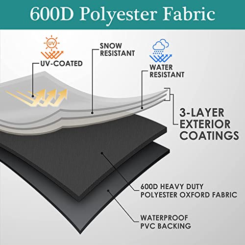 MRWiZMS 600D Heavy Duty Black Pallet Cover | Pallet Covers Fits Large Pallets Up to 48" x 60" x 48" | Waterproof,Weather Resistant, Rip-Proof, Anti-UV, Fade Resistant, with Adjustable Velcro Strap