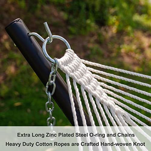 Lazy Daze Hammocks Quick Dry Hammock with Spreader Bar 2 Person Double Hammock with Chains Outdoor Outside Patio Poolside Backyard Beach 450 lbs Capacity Coffee