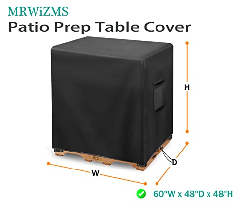 MRWiZMS 600D Heavy Duty Black Pallet Cover | Pallet Covers Fits Large Pallets Up to 48" x 60" x 48" | Waterproof,Weather Resistant, Rip-Proof, Anti-UV, Fade Resistant, with Adjustable Velcro Strap