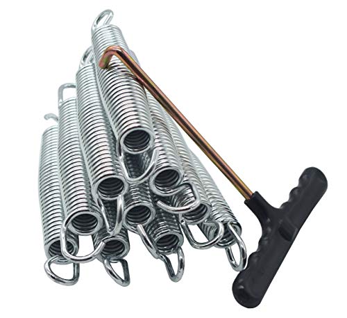 6.5 inch Spring,Galvanized Trampoline Springs a Set of 10packs with Hooks。, Thicker Steel Gauge for Durability. offering The Steel, The thickest Steel Guage,
