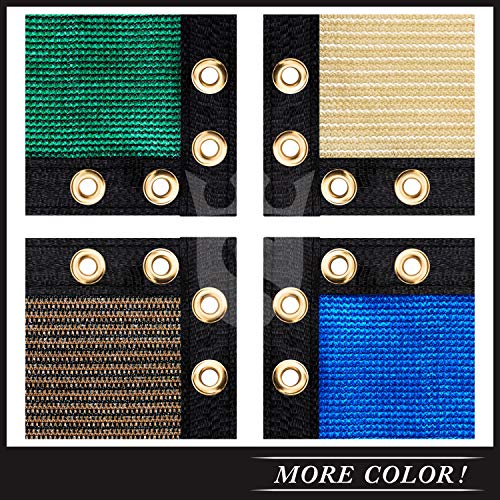 Royal Shade 6' x 50' Black Fence Privacy Screen Cover Windscreen with Heavy Duty Brass Grommets -Cable Zip Ties Include -Make Custom Size