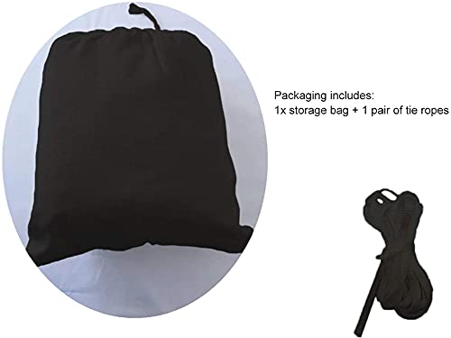 Xuanmuque Double Sized Boho Macrame Black Hammock with Elegant Tassels and Fishtail Knitting 485Lbs Includes Tie Ropes and Black Drawstring Bag for Women