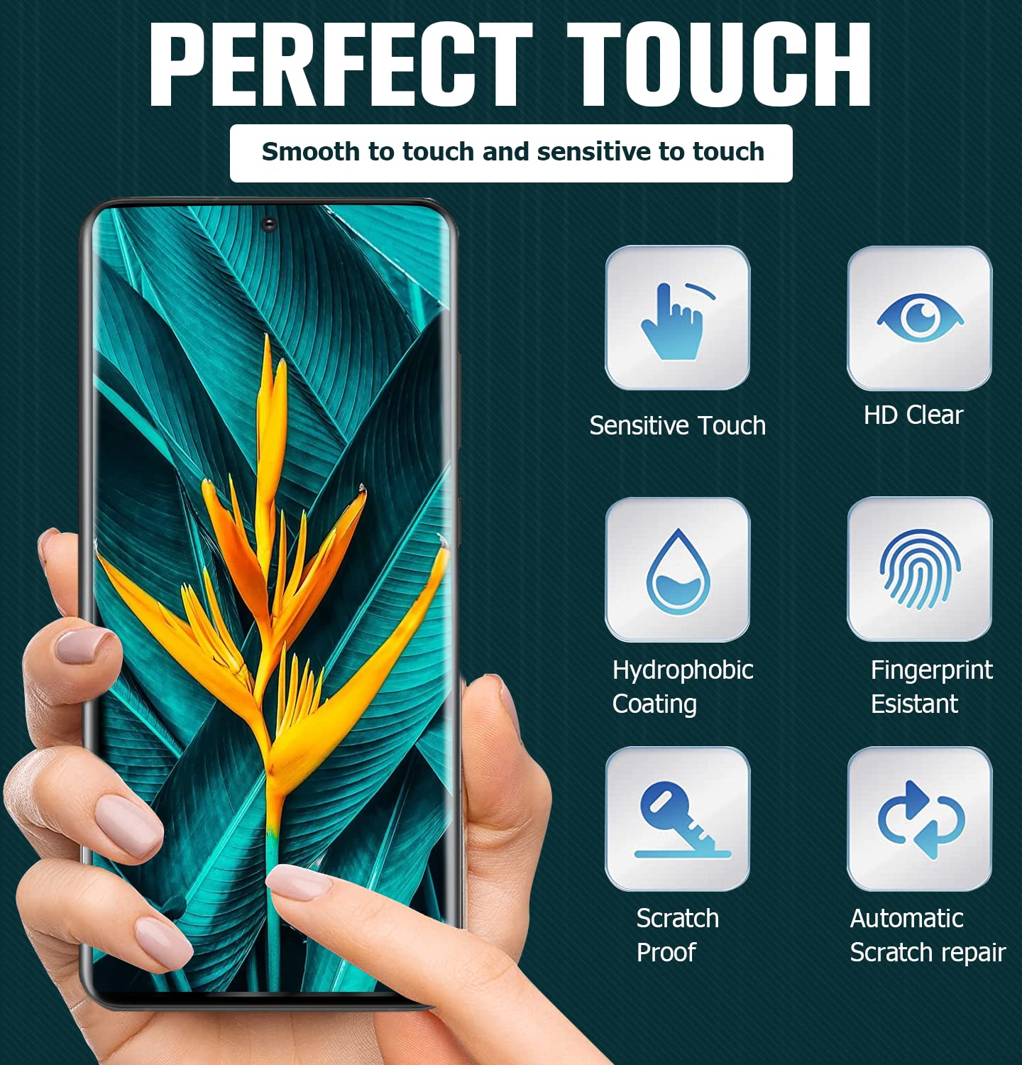 [2+2 Pack] S21 Ultra 5G Glass Screen Protector, HD Clear 9H Tempered Glass Scratch Resistant, Fingerprint Unlock, 3D Curved, Bubble-Free for Samsung Galaxy S21 Ultra Glass Screen Camera Protector (6.8