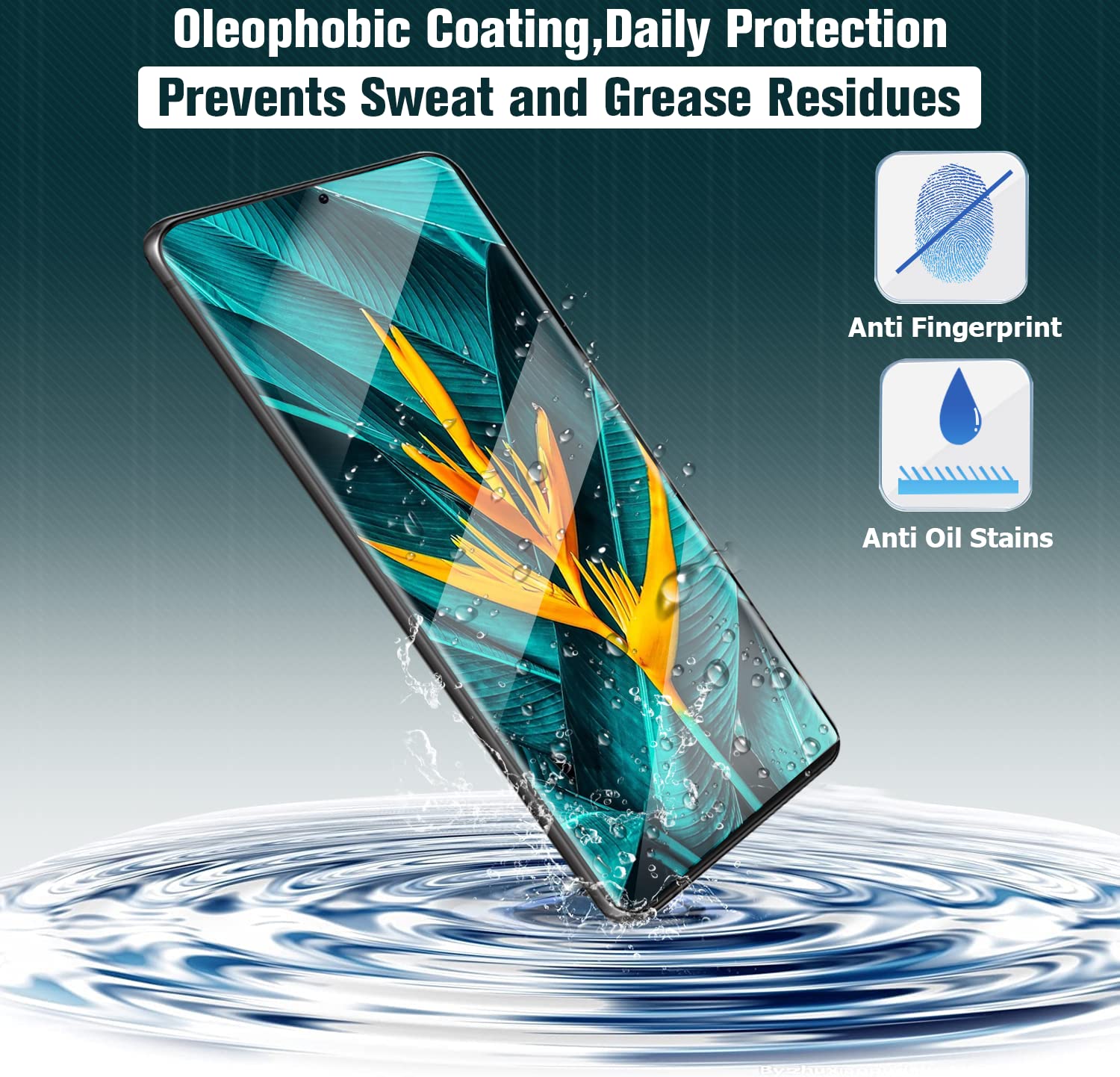 [2+2 Pack] S21 Ultra 5G Glass Screen Protector, HD Clear 9H Tempered Glass Scratch Resistant, Fingerprint Unlock, 3D Curved, Bubble-Free for Samsung Galaxy S21 Ultra Glass Screen Camera Protector (6.8