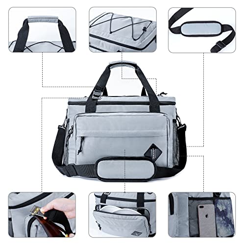 Soft Cooler Bag 48-Can Insulated Soft Cooler Large Collapsible Cooler Bag 35L Lunch Coolers for Picnic, Beach, Work, Trip