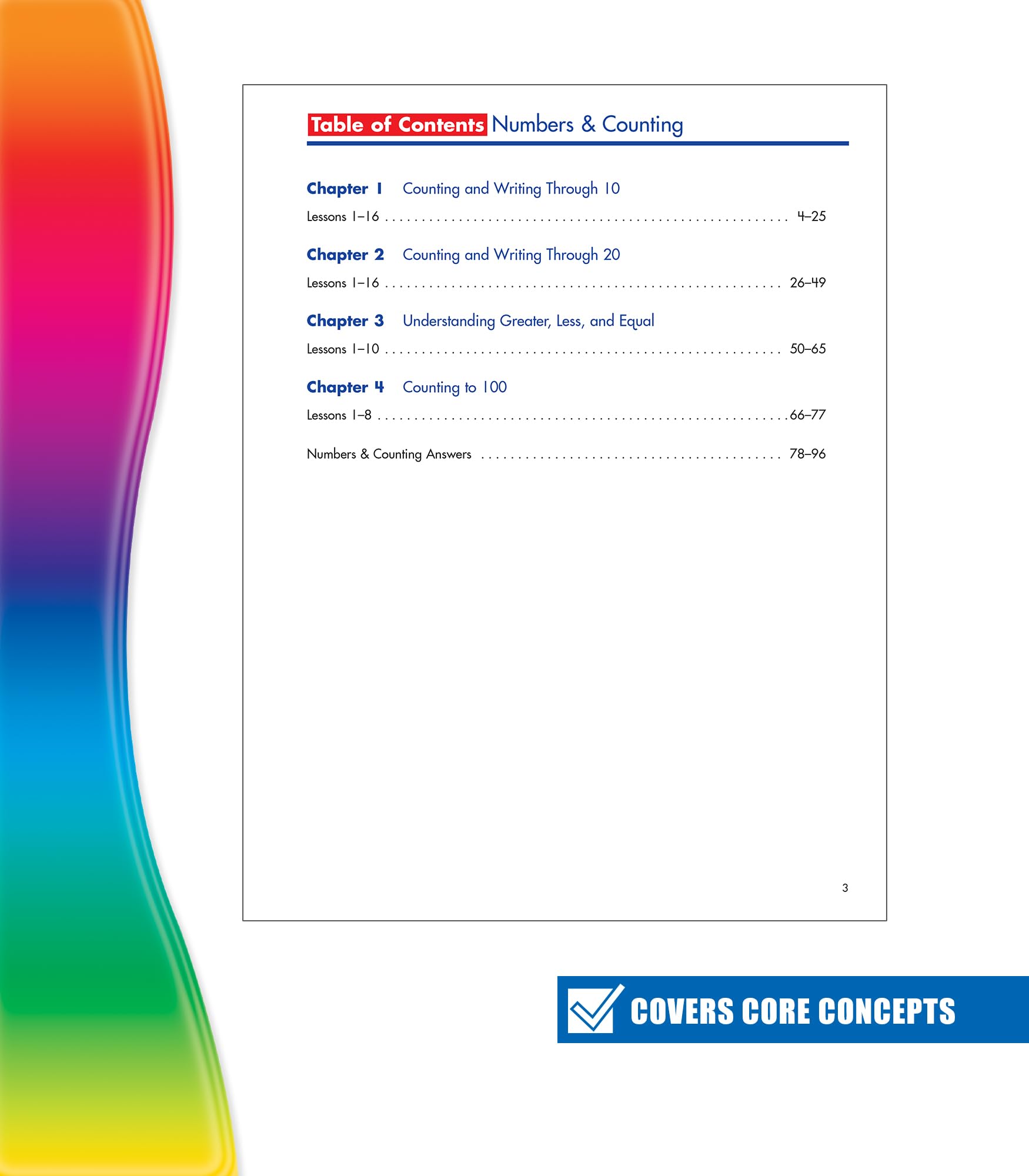 Spectrum Preschool Numbers and Counting Math Workbook, Ages 3 to 6, Preschool Math Numbers and Counting, Practice Writing Numbers 0-20, Comparing Numbers of Objects, and Counting to 100 - 96 Pages