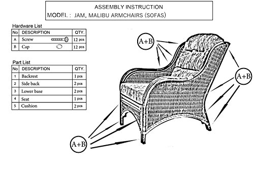 Malibu Lounge Loveseat Sofa Natural Rattan Wicker Handmade Design with Cream Cushions, Colonial