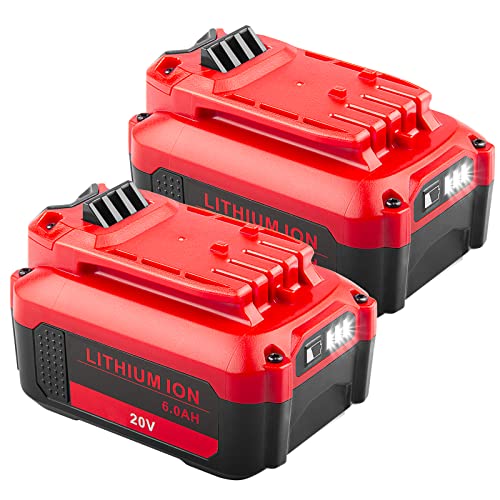 [2Pack] 20V 6.0Ah! High-Output Battery for Craftsman V20 Lithium Battery 20-Volt Power Tools CMCB201 CMCB202 CMCB202-2 CMCB204 CMCB204-2 CMCB205 Battery