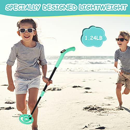 OMMO Metal Detector, Adjustable 27.5β-37.8β Metal Detector for Kids with Intuitive LCD Display, Lightweight Kids Metal Detectors with 6β Search Coil for Exploration Hiking (Blue)