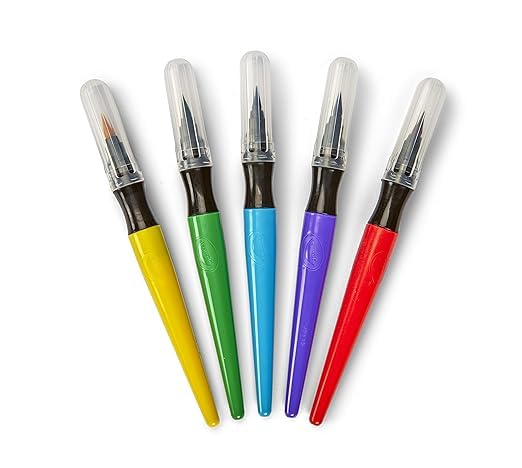 Crayola Brush Pens Painting Supplies, Art Supplies, Paint Set, 5 Count
