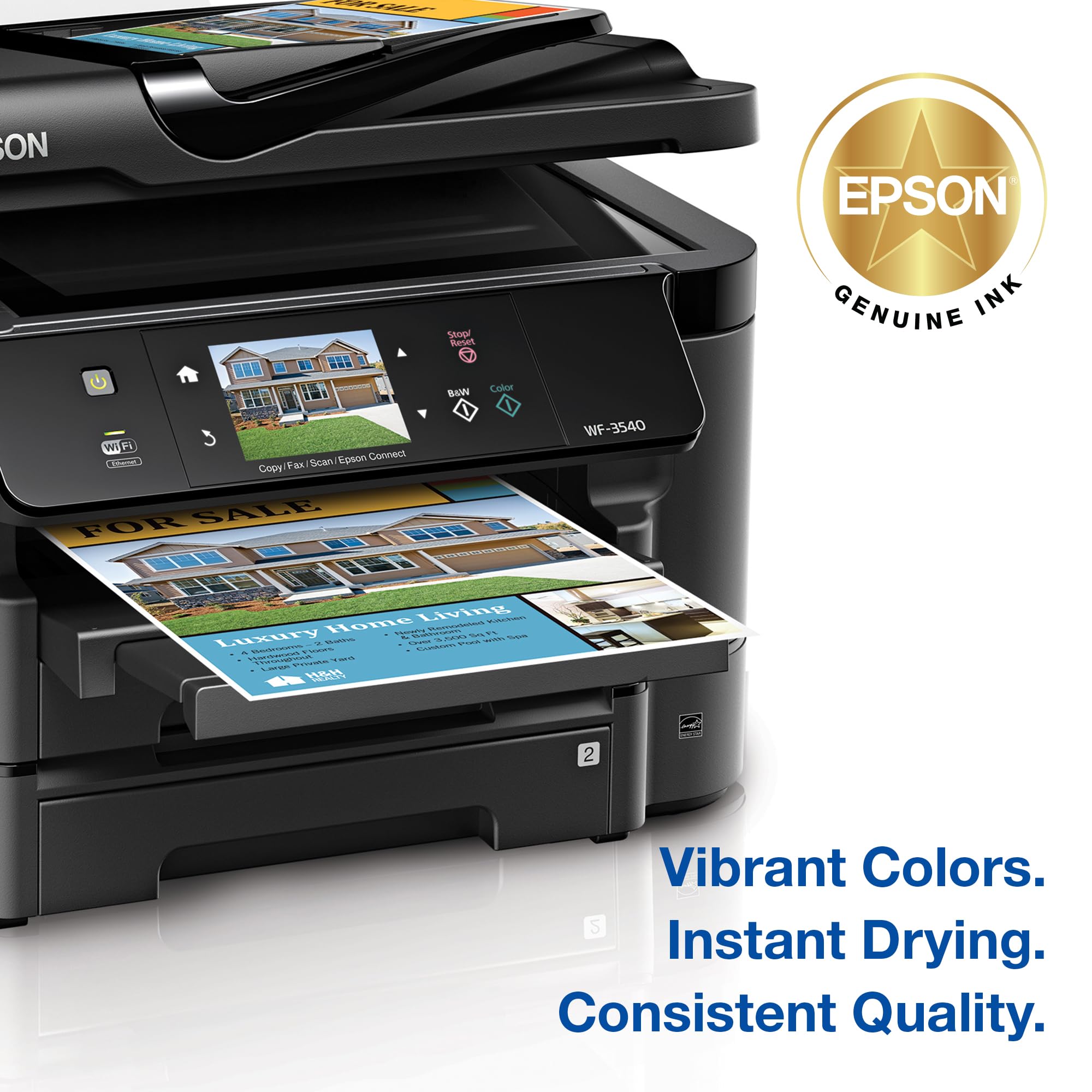 EPSON T127 DURABrite Ultra Ink Standard Capacity Black Dual Cartridge Pack (T127120-D2) for select Epson Stylus and WorkForce Printers