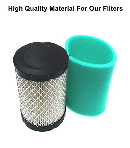 MOWFILL 796031 Air Filter Replace for Briggs Stratton 992376 590825 591334 594201 OEM Air Cleaner Cartridge with 797704 Pre Filter Fits Lawn Mower Air Cleaner Element