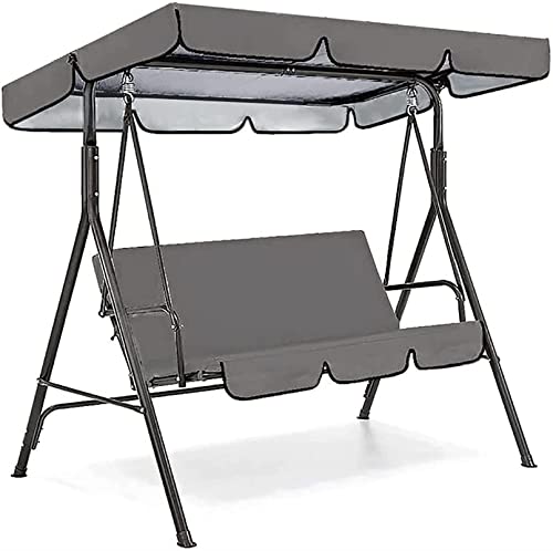 XYQSBY Patio Swing Canopy Waterproof Top Cover Set, Courtland Swing Replacement Awning Canopy Cover/Seat Cover, Swing Chair Glider All Weather Protection Outdoor Garden Covers (Blue, 55.9×47.2×7.1in)