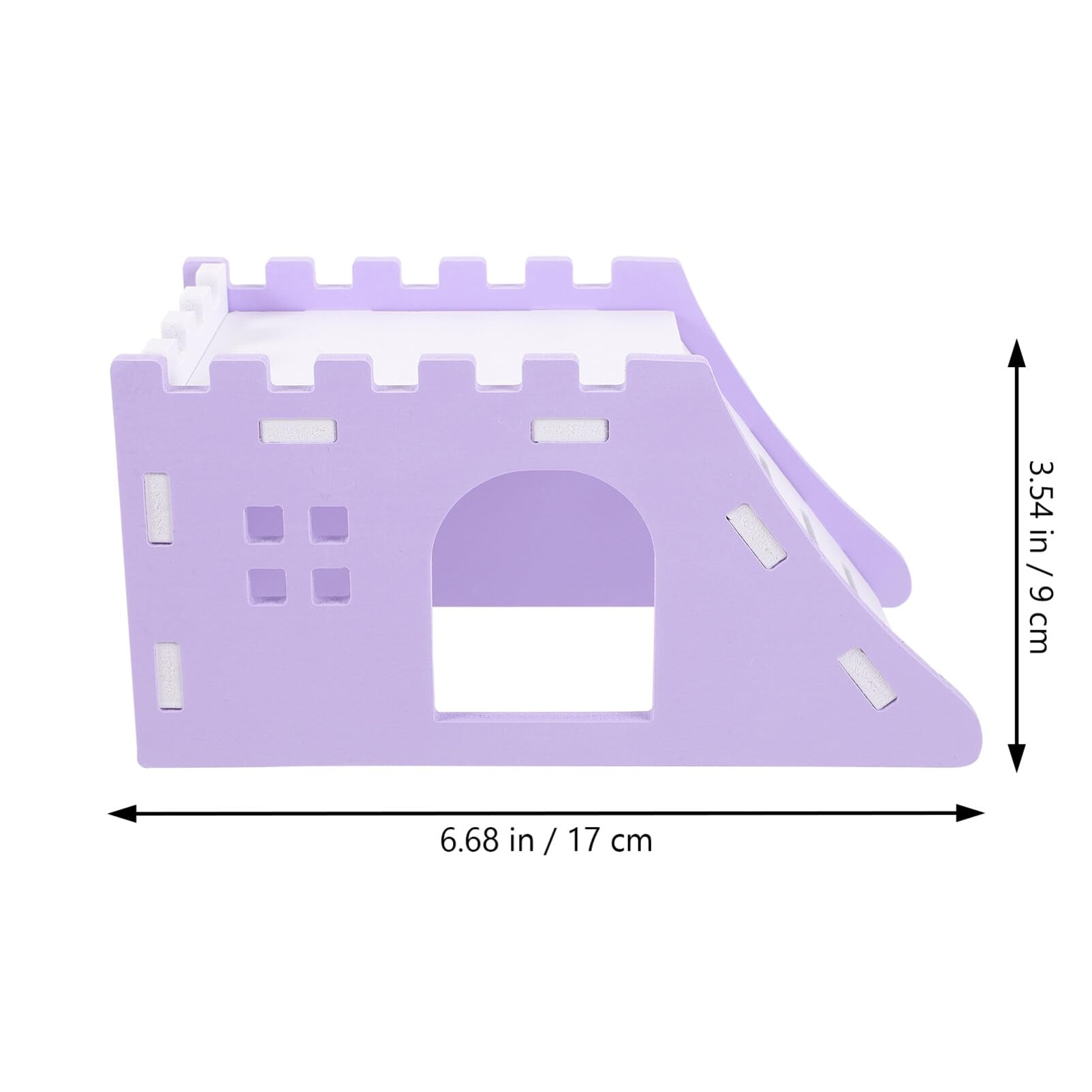 POPETPOP Guinea Pig Hamster Ladder House Plastic Rabbit Hideout Bunny Houses Small Chicken Castle Pet Rats Habitat Hedgehogs Chinchilla Climbing Play Hut for Indoor Pet Cage Violet