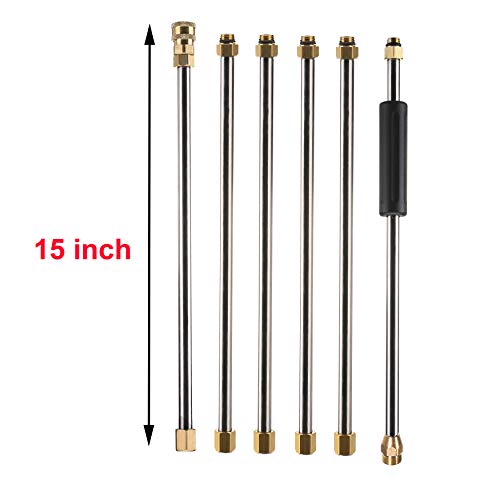 Tool Daily Pressure Washer Extension Wand, 90 Inch Power Washer Lance, 1/4 Inch Quick Connect, M22, 4000 PSI…