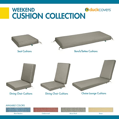 Duck Covers Weekend Water-Resistant Outdoor Bench Cushion, 59 x 18 x 3 Inch, Moon Rock, Patio Furniture Cushions
