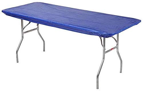 Kwik-Covers 6' Rectangle Plastic Table Covers 30" x 72", Bundle of 5 (Royal Blue)