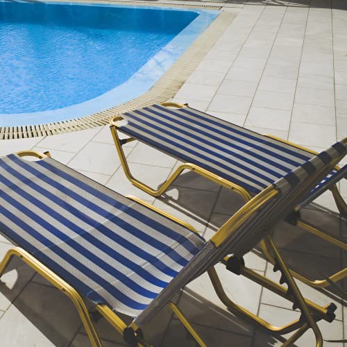 Project Patio Adjustable Chaise Lounge Bracket Replacement Outdoor Reclining Pool Furniture Parts - 4 Position - Black