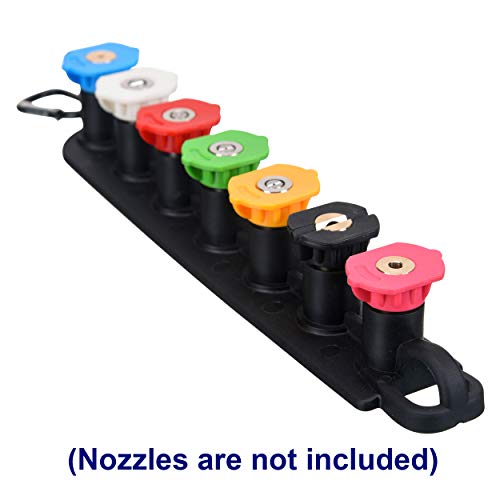 M MINGLE Pressure Washer Nozzle Holder, Holds 7 Nozzle Tips with 1/4 Inch Quick Connect