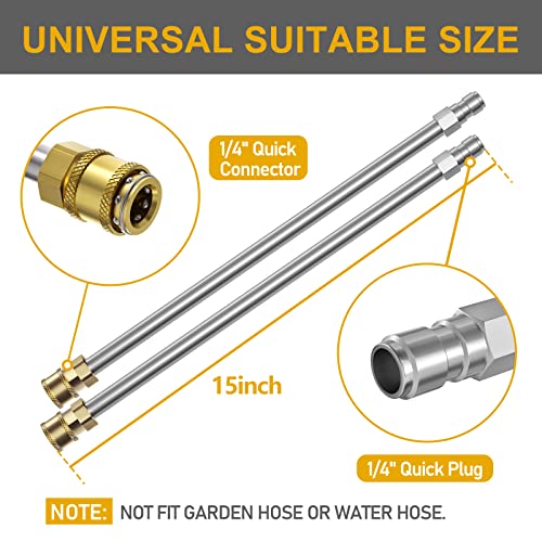 16.5" Pressure Washer Surface Cleaner with Wheels 4, 4000PSI Power Washer Surface Cleaner w/Extension Wand, Replacement Nozzle - Powerful Pressure Washer Attachment for Driveways, Patios, Sidewalks