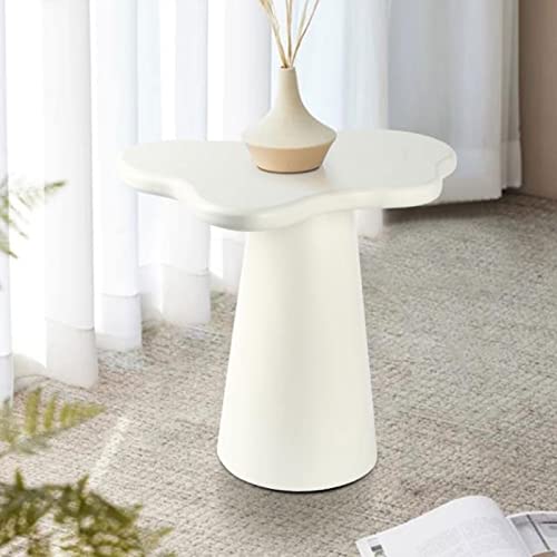 GRFIT Side Table End Table Small Drinking Table, Cloud Shaped End Table,Nightstand,Side Table Coffee Table for Small Place,for Office, Living Room Balcony and Bedroom, White Tea Table Coffee Table